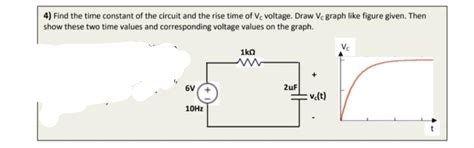 solved 4 find the time constant of the circuit and the rise