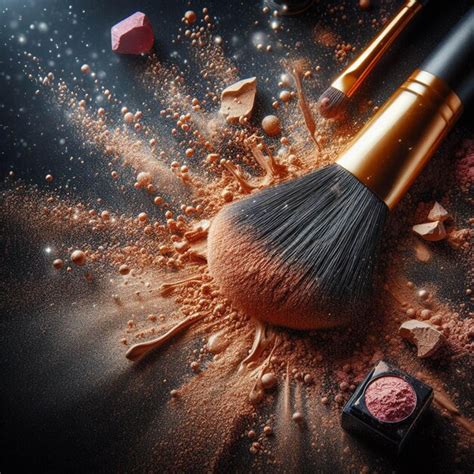 Premium Photo Makeup Brush Splash