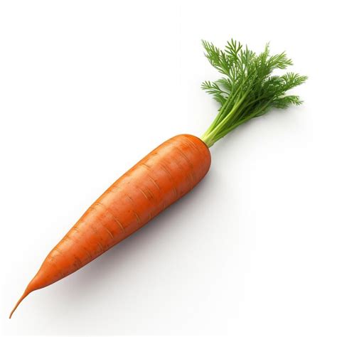 Premium Photo Carrot Vegatable On White Backgroundai Generative