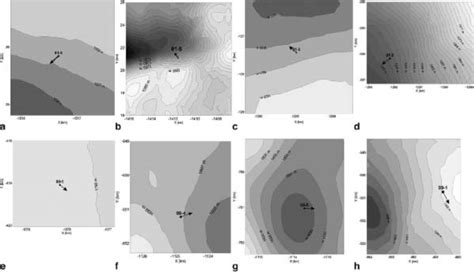 Polar Stereographic Projections Of The Surface Topography At Sites A
