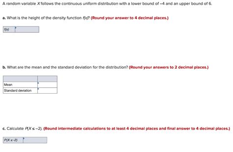 Solved A Random Variable X Follows The Continuous Uniform Chegg