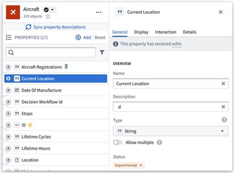 Object And Link Types • Properties • Edit Object Type Properties • Palantir