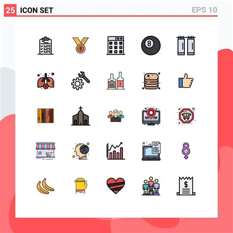 Set Of 25 Modern Ui Icons Symbols Signs For Bathroom Ball Leader Technology Business Editable