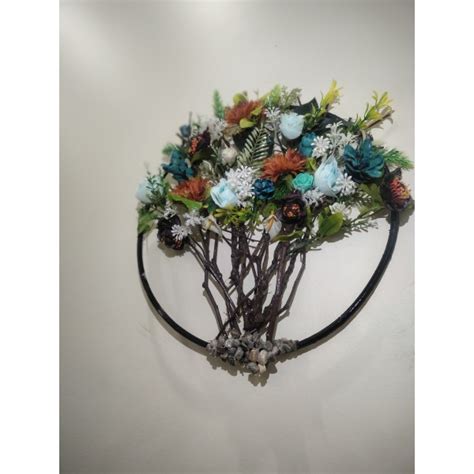 Round Wall Decor With Flower Arrangement Buyon Pk