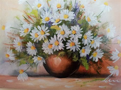 Daisy Acrylic Painting