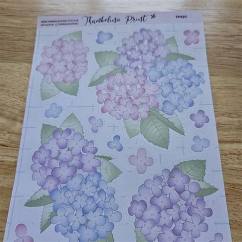 Hydrangea Habit Tracker Sticker Decorative And Functional Planning