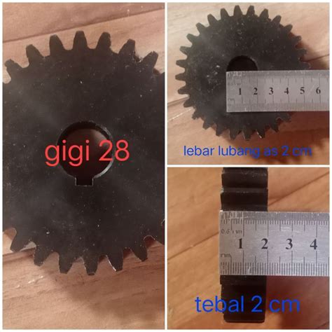 Gear Mesin Bobok Kayu Bahan Besi Baja Or Gir Mesin Bobok Kayu Lazada