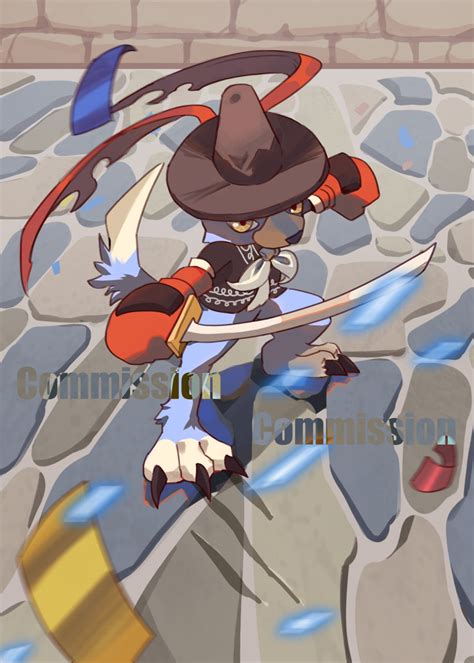Safebooru 765 Nanami Absurdres Blue Fur Body Fur Brown Hat Commission