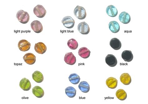 Flat Coin 6mm Assorted Colours Bead Trimming And Craft Co