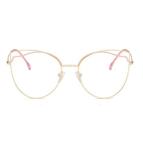 New Korean Version Of Metal Thin Edged Cat Ear Glasses Frame Fashion