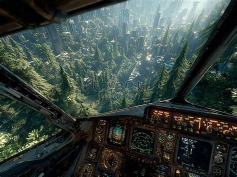 항공기 조종석 관점