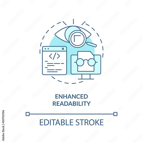 Enhanced Readability Turquoise Concept Icon Functional Programming Benefit Abstract Idea Thin