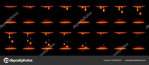 Falling Liquid Lava Drops Animation Sprite Sheet For 2d Hot 44 OFF