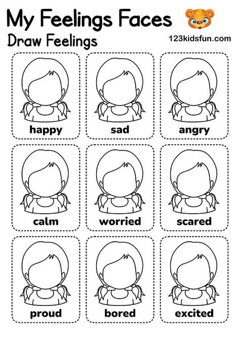Free Feelings And Emotions Worksheet Collection For School And Preschool