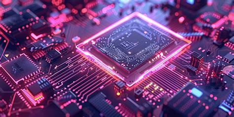 A Close Up Of Complex Circuit Board With Small Components And Fine