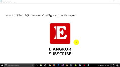 How To Find Sql Server Configuration Manager In Windows 10 Youtube