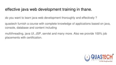 Ppt Java Web Development Thane Powerpoint Presentation Free Download Id11660734