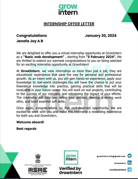 Jenefa Joy A B On Linkedin Growintern Growintern Growintern