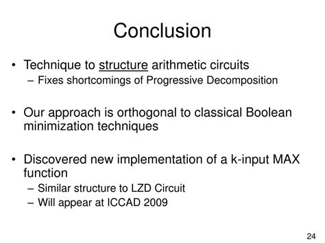 Ppt A Decomposition Algorithm To Structure Arithmetic Circuits