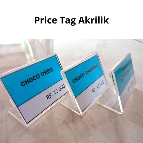 Jual Label Harga Akrilik Acrylic Label Name Tag Akrilik Shopee