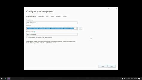 Creating A Project In Vs 2022 Youtube