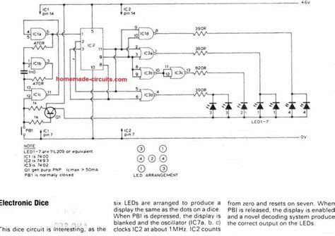 Simple Electronic Dice Circuits Explained Digital Dice Homemade Circuit Projects
