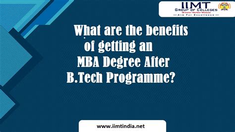 Advantages Of Getting An MBA Degree After B Tech IIMT Group Of Colleges