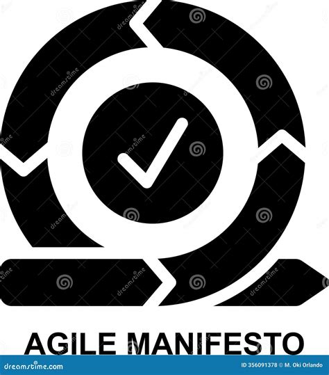 Agile Manifesto Agile Scrum Project Management Complete Successful Solid Glyph Icon Stock