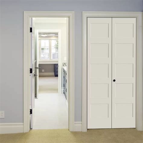 Primed 5 Panel Shaker Bi Fold Door Bifold Doors Bi Fold Door Shaker