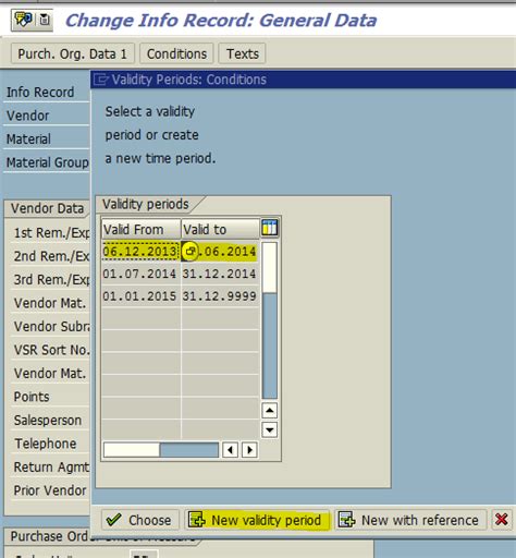 How To Correct Info Record With Split Validity Per Sap Community