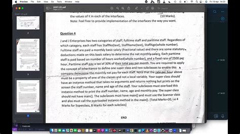 Crack Java Exams Muk Semester Ii 20212022 Question 4 Youtube