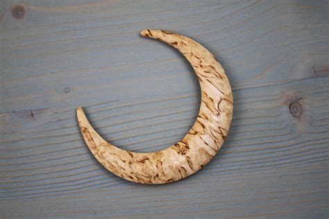Crescent Moon Hair Fork Karelian Birch Cm Wooden Hair Accessories For Long Hair Moon Comb