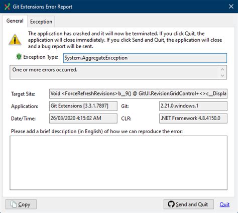 Bug Report Must Correctly Handle System Aggregateexception Issue