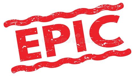 Epic Text On Red Lines Stamp Sign Stock Illustration Illustration Of Epic Icon 272058265