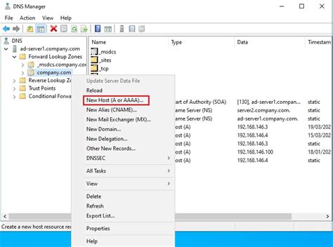 Tạo Dns A Và Ptr Record Windows Server 2022 Luu Ho Phuong Blog