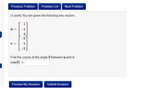 Solved Previous Problem Problem List Next Problem 1 Point