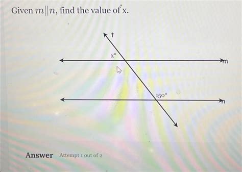 Solved Given Mn Find The Value Of X Answer Attempt Out Chegg Com