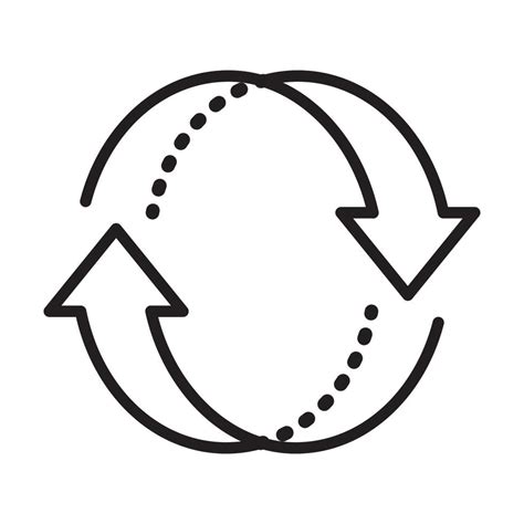 Replace Icon Vector Double Reverse Arrow Exchange Linear Sign For