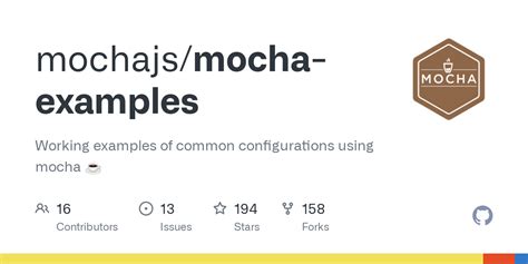 github mochajs mocha examples working examples of common