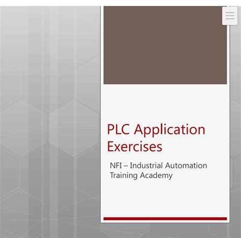 Plc Application Exercises