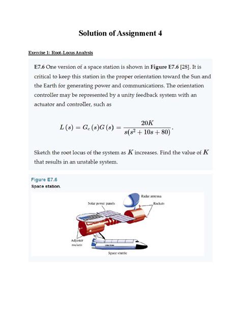Solution Assignment 4 Solution Of Assignment 4 Exercise 1 Root Locus