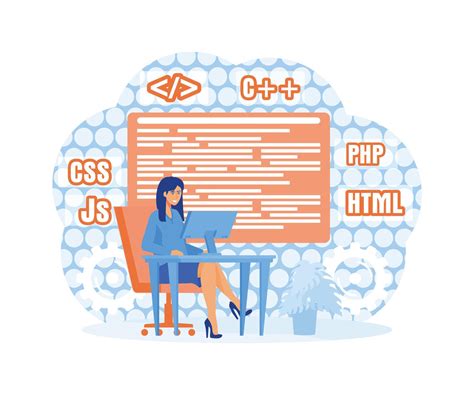 Programming And Engineering Development Girl Programmer Or Developer