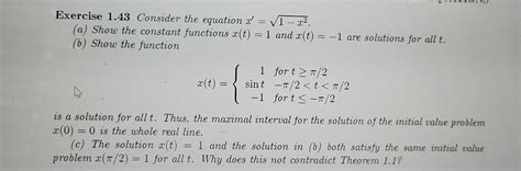 Solved Theorem Fundamental Existence And Uniqueness Chegg