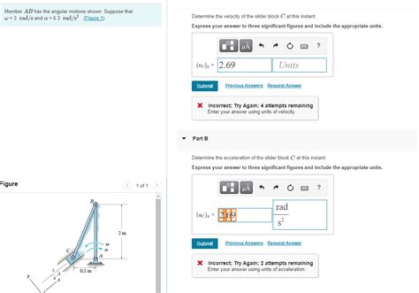 Solved Member AB Has The Angular Motions Shown Suppose That Chegg