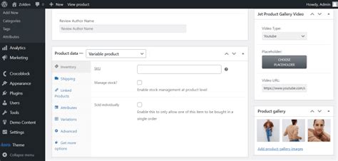 How To Set A Video For The Woocommerce Product In The Gallery Slider Block Crocoblock