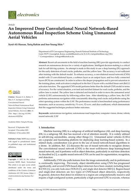 PDF An Improved Deep Convolutional Neural Network Based Autonomous Road Inspection Scheme