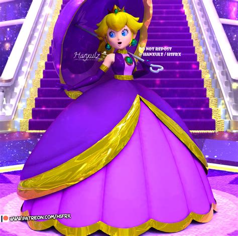 Princess Peach Violet Gold Gown By Hanxulz On Deviantart