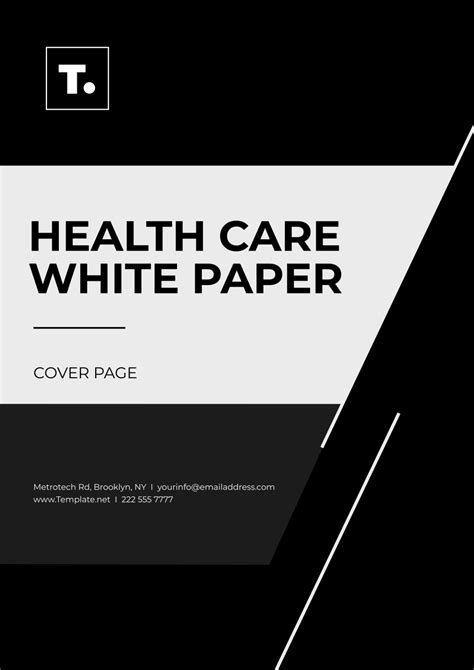 Free Healthcare White Paper Cover Page Template To Edit Online