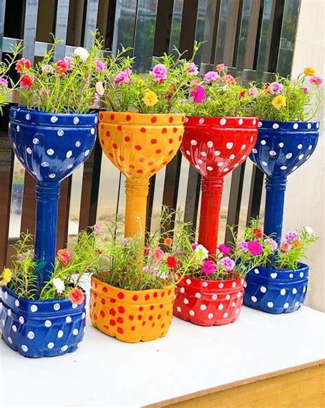 Recycle A Plastic Bottle Into Beautiful Flower Pots