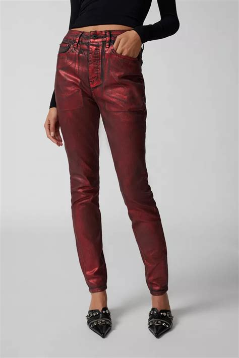 Neon Denim Cherry Coated Skinny Jean Urban Outfitters Canada